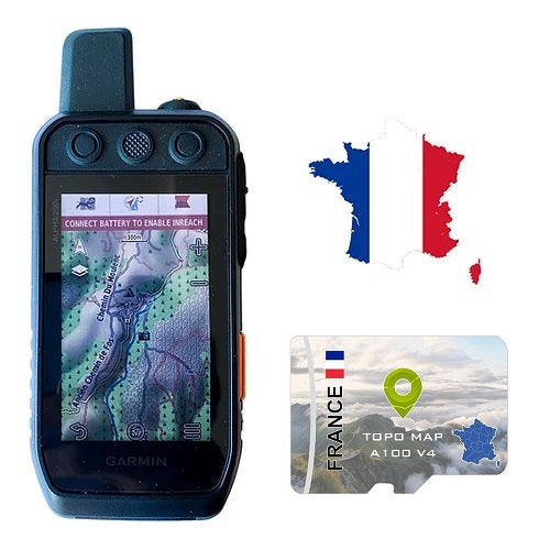 Carte Garmin - Pro Topo A100 FR | Centrales Alpha 100 & Astro